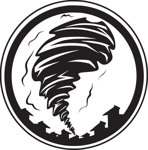 Tornado - minimalist and simple silhouette Vector Image