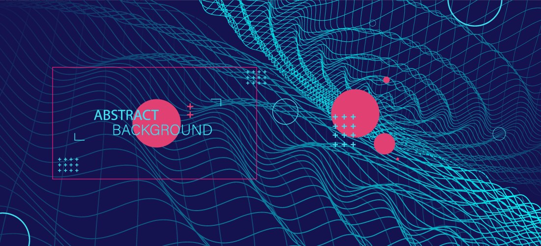 Abstract background with waves 3d surface Vector Image