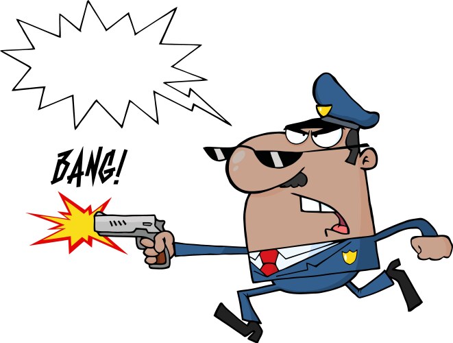Police officer monitoring suspects computer law Vector Image
