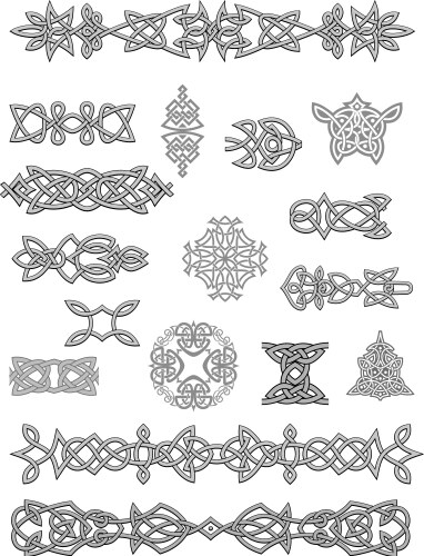 Celtic Scroll Work Clipart Designs