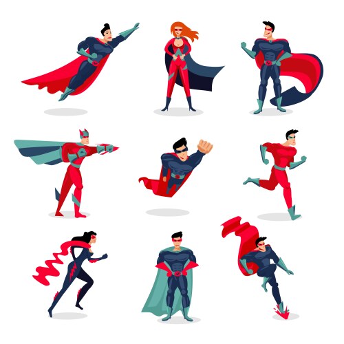 Hero icon set Royalty Free Vector Image - VectorStock