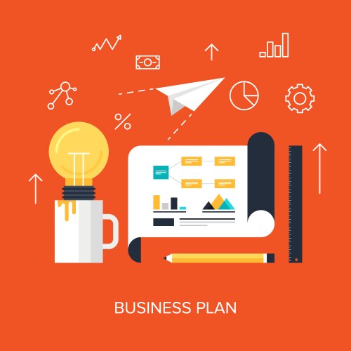 Web marketing business tree plan Royalty Free Vector Image