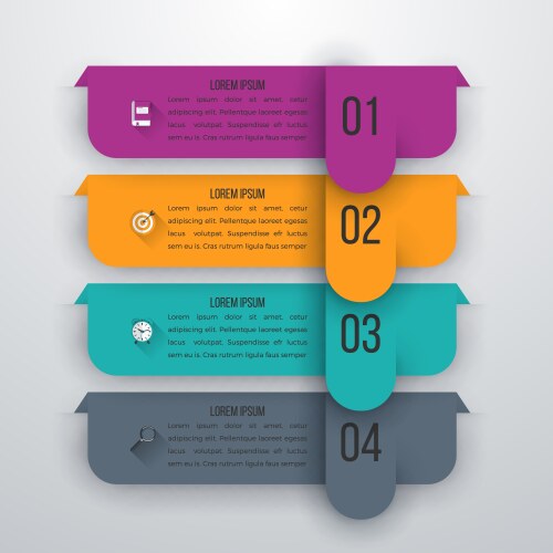 Infographics four options Royalty Free Vector Image
