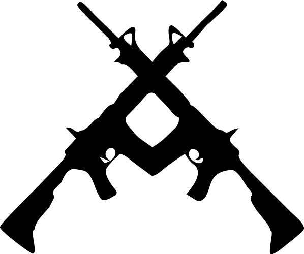 Two Rifles Crossed Vector Images (over 260)