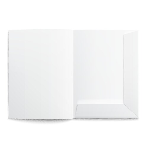 White empty unfolded folder Royalty Free Vector Image