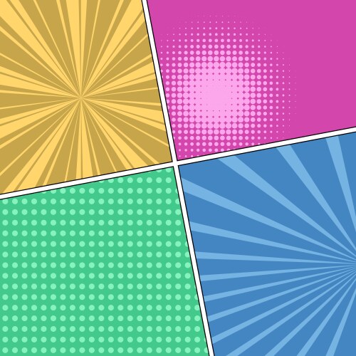 Colorful comics template Royalty Free Vector Image