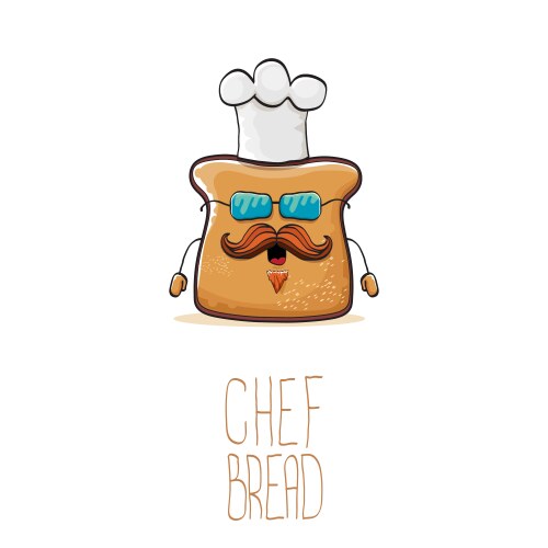 Cook with bread bakery bakehouse bakeshop Vector Image