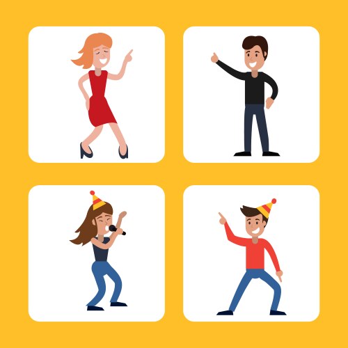 Karaoke Funny People Vector Images (over 310)