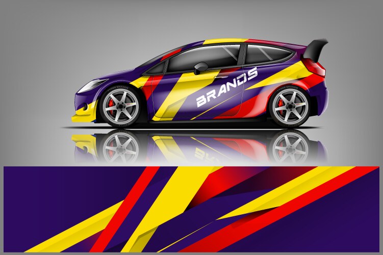 Racing car wrap design for custom Royalty Free Vector Image