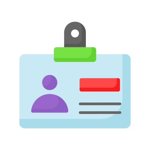 Student id card design entry pass icon in modern Vector Image