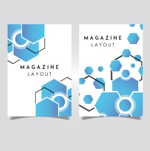 Abstract magazine layout template designs Vector Image