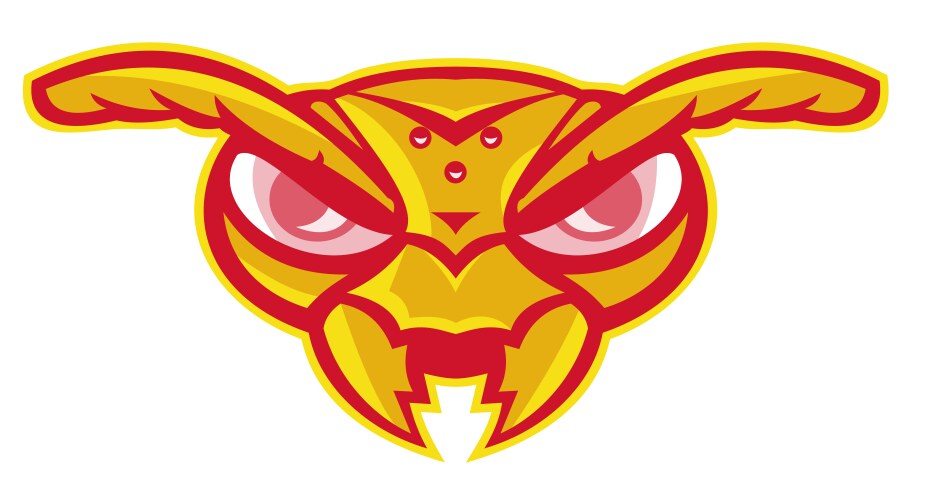 Angry hornet wasp mascot Royalty Free Vector Image