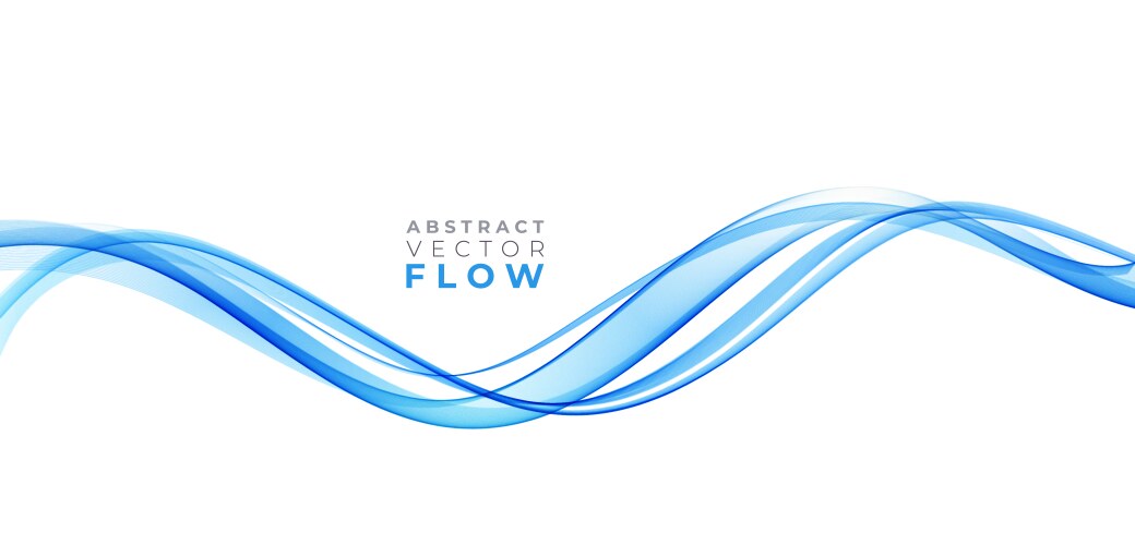 Abstract Color Wave Design Element Blue Royalty Free Vector