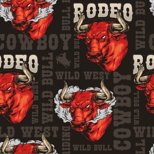 Seamless cowboy pattern Royalty Free Vector Image
