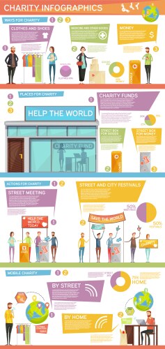 Charity Infographics Vector Images (over 2,900)