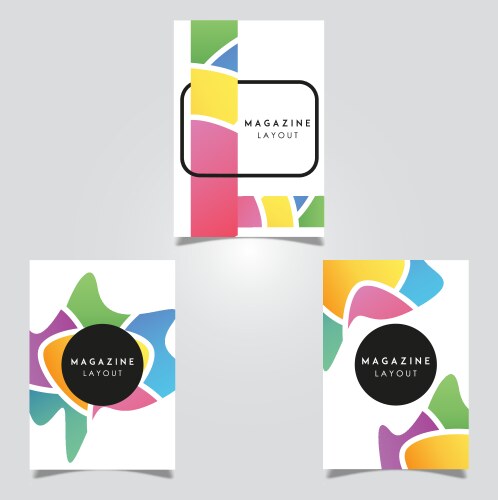 Abstract magazine layout template designs Vector Image