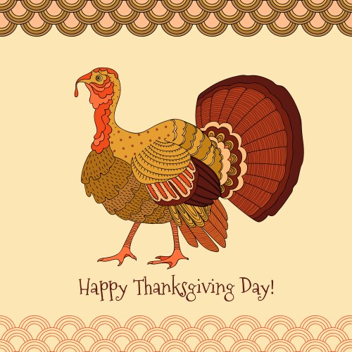 Thanksgiving turkey Royalty Free Vector Image - VectorStock