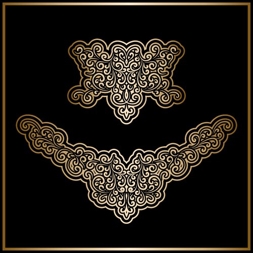 Vintage gold corner background Royalty Free Vector Image