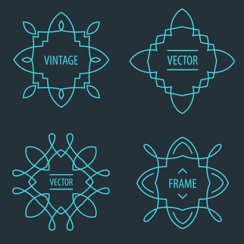 Set of luxury simple and elegant monogram designs Vector Image