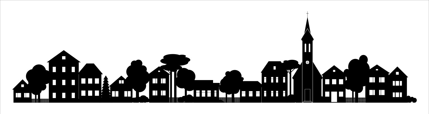 Small Town Silhouette Vector Images (over 690)