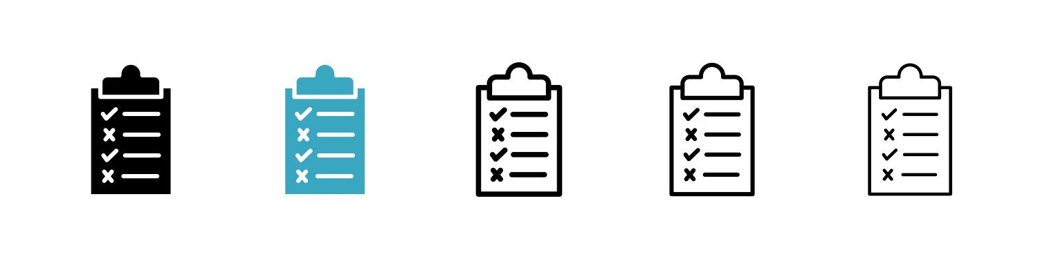 Exam icon set Royalty Free Vector Image - VectorStock