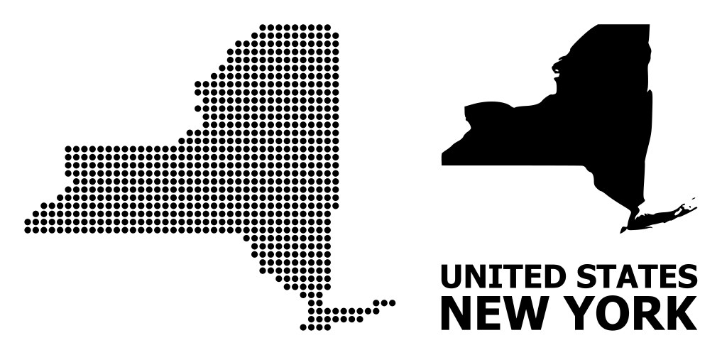 New york state shape simplified silhouette Vector Image