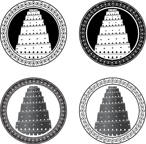 Ancient Babel Tower Icon – Royalty-Free Vector | VectorStock