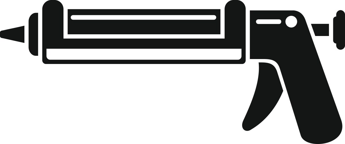 Silicone caulk gun icons set simple Royalty Free Vector
