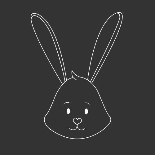 Cute Bunny Outline Face Vector Images (over 900)