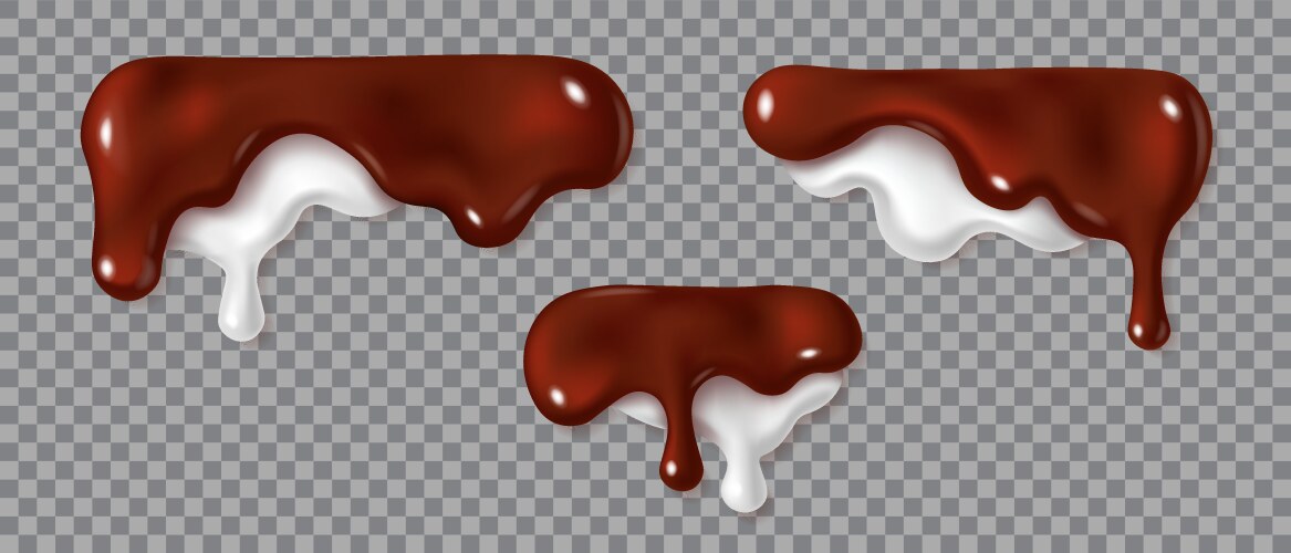 Pink cream melted on chocolate bar background Vector Image