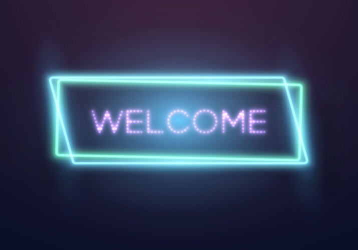 Neon Sign Welcome Vector Images (over 1,800)