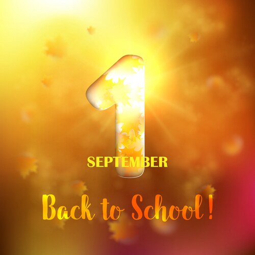 September 1st back to school background Royalty Free Vector