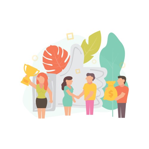 Good academic performance flat Royalty Free Vector Image