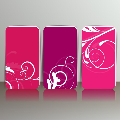 Abstract card with floral background Royalty Free Vector