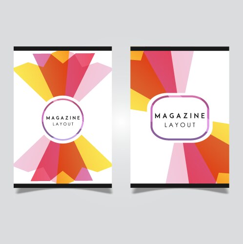 Abstract magazine layout template designs Vector Image