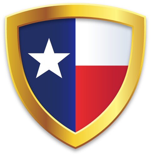 Flying waving texas state flag Royalty Free Vector Image