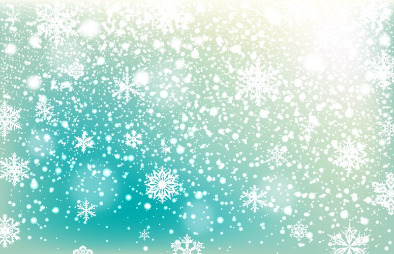 Falling snow frame corner pattern background Vector Image