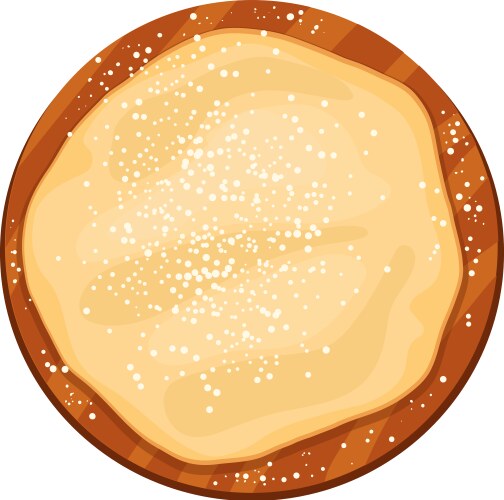 Dough bread flour pizza set cartoon Royalty Free Vector