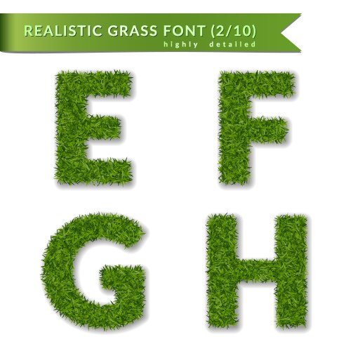 Grass Font Alphabet Vector Images (over 4,000)