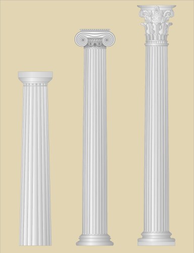 Stylized greek columns Royalty Free Vector Image