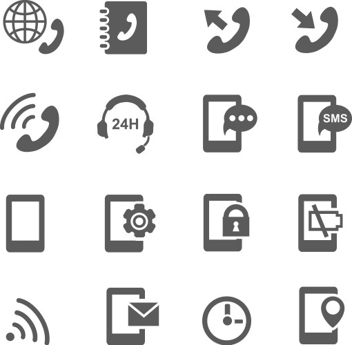 Communication icon set 2 Royalty Free Vector Image