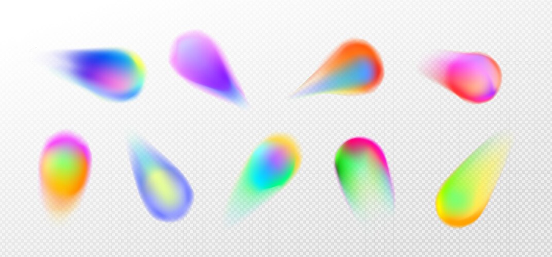 Gradient blur shapes with color gradation Vector Image