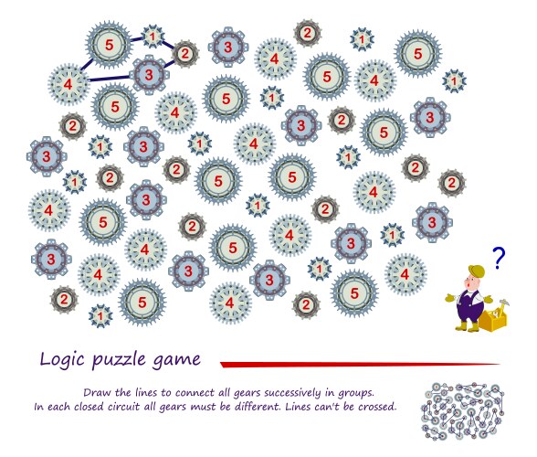 Mathematical logic puzzle game for smartest Vector Image