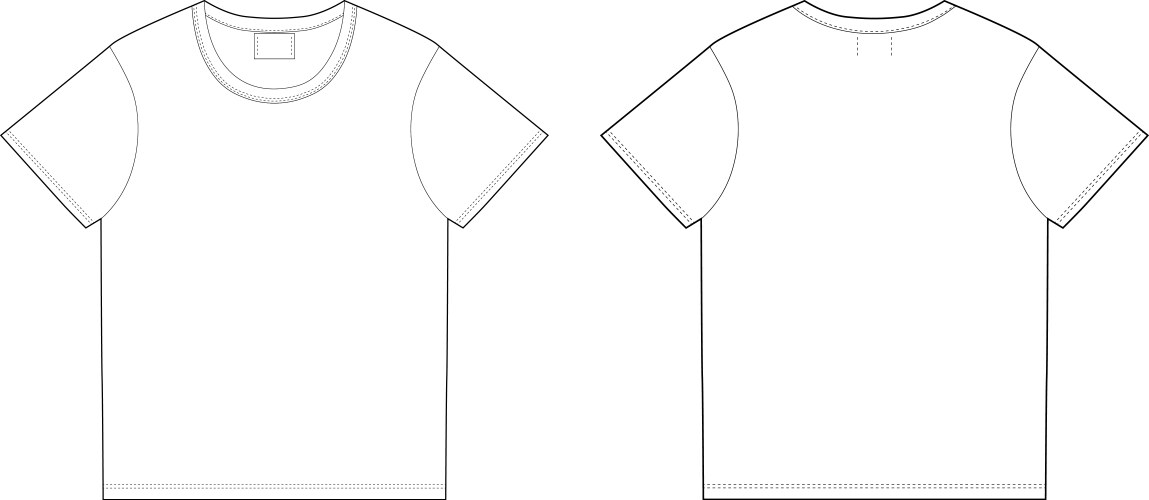 T-Shirt Template Front and Back Vector Images (over 15,000)