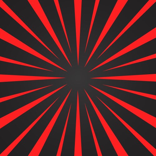 Red and orange sunburst background radial rays Vector Image