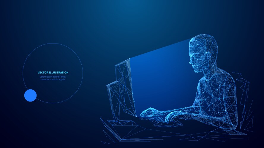 Poly Wireframe Technology Vector Images (over 13,000)