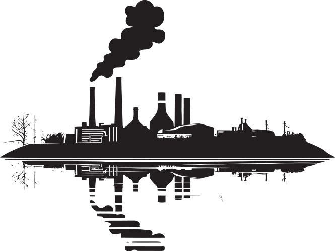 Aquaticagony pollution logo design Royalty Free Vector Image