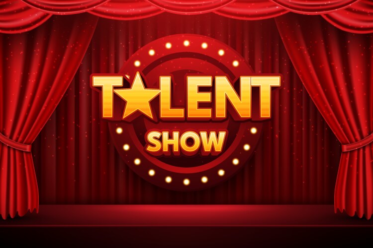 Realistic talent show background Royalty Free Vector Image