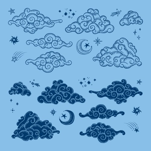 Stylized Clouds Vector Images (over 5,100)