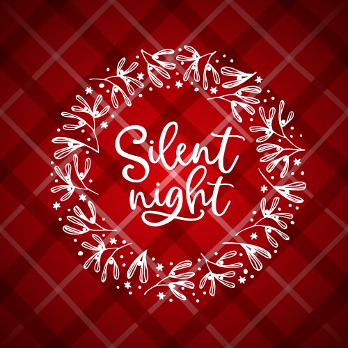 Merry and bright hand lettering christmas Vector Image